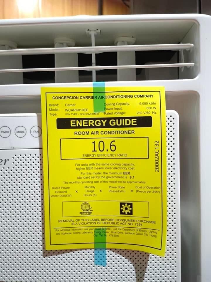 Carrier Aura Non-Inverter Top Discharge, TV & Home Appliances, Air ...