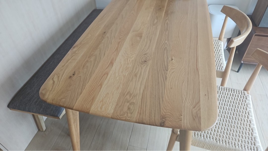 Castlery Vincent Dining table chair bench set, Furniture & Home Living ...