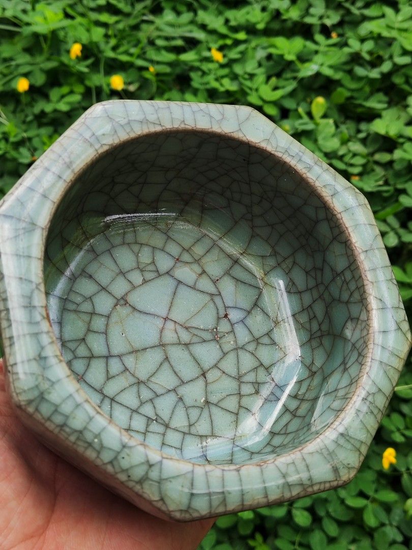 Celadon Glazed Octagon Bowl, Hobbies & Toys, Memorabilia & Collectibles ...