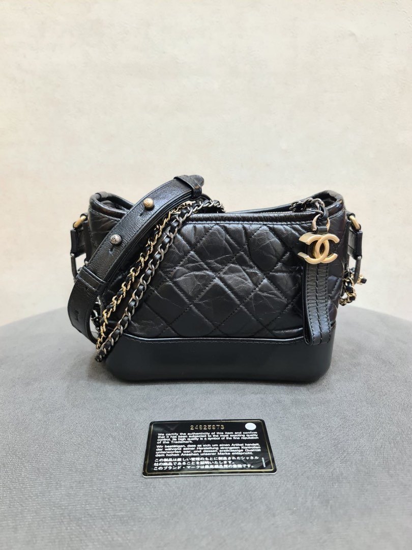 Chanel gabrielle small black #24 (Box, db, card, holo), Barang Mewah ...