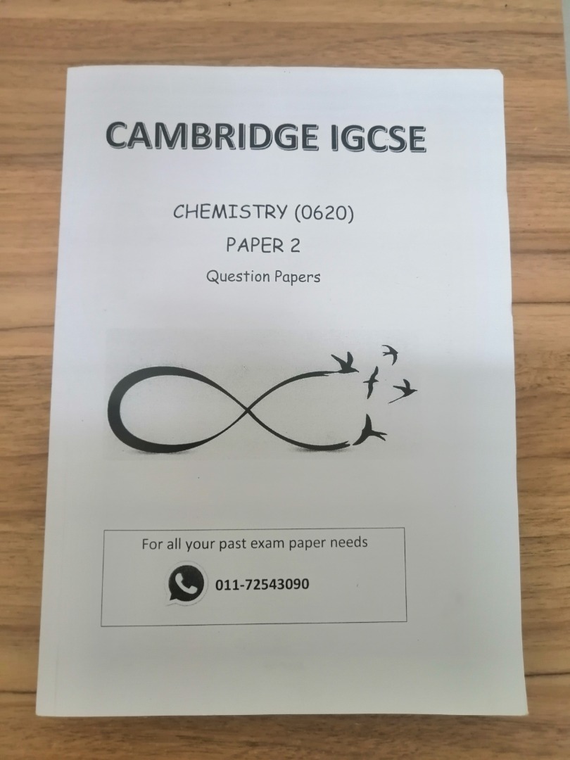 Chemistry Paper 2 (Extended) IGCSE Cambridge Past Year Paper Photocopy ...
