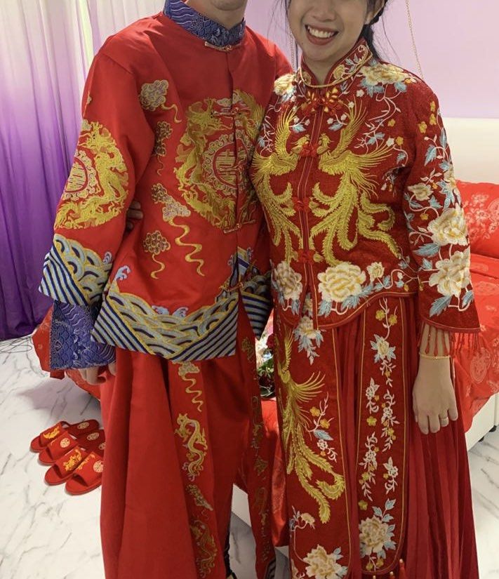 Chinese wedding Kua set (male & female), Women's Fashion, Dresses ...