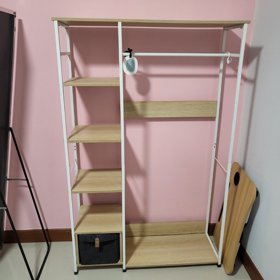 Clothes Rack Cabinet Open Wardrobe clothes hanger clothes stand ...