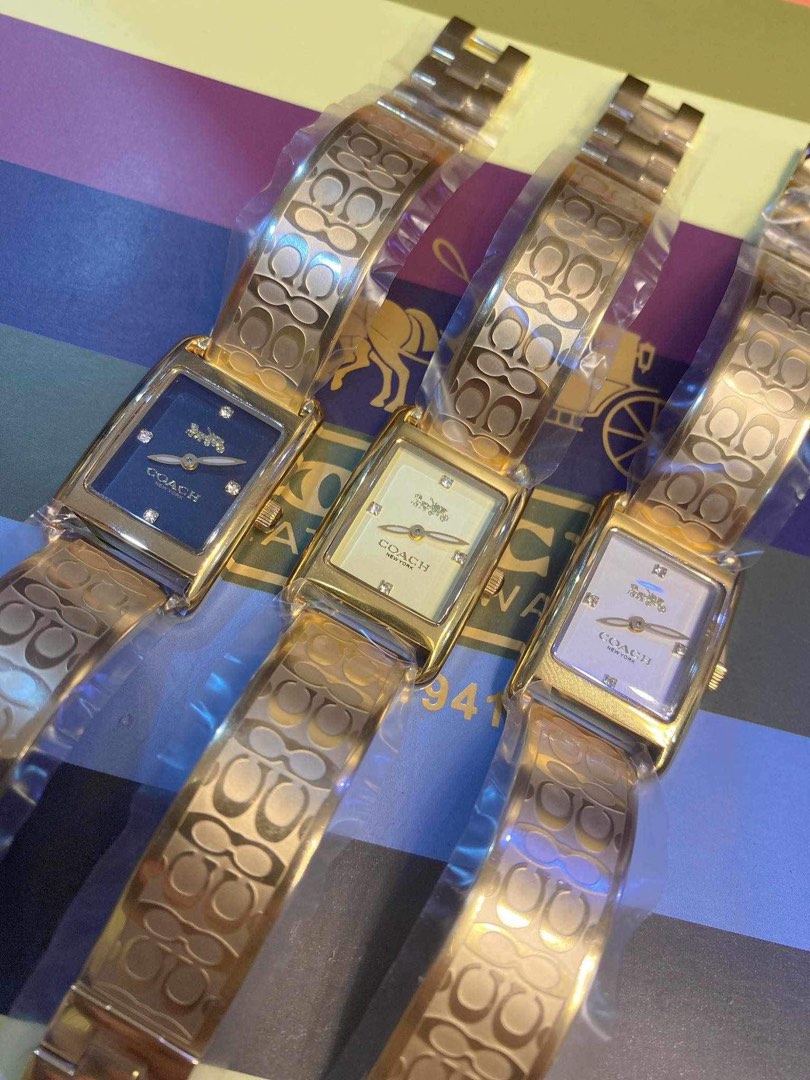 Coach lady’s square dial two-hands quartz watch, Women's Fashion ...