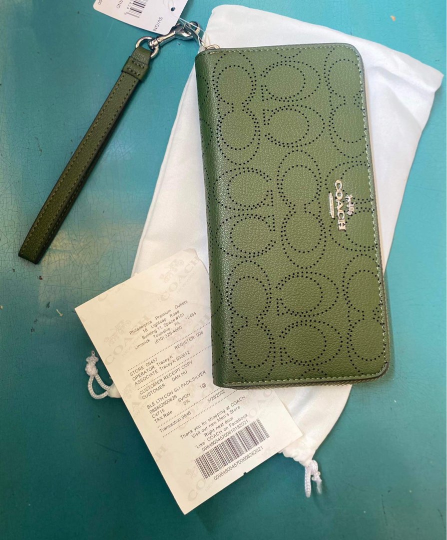 Coach Long Zip Around Wallet In Signature Leather C4715, Luxury, Bags & Wallets on Carousell