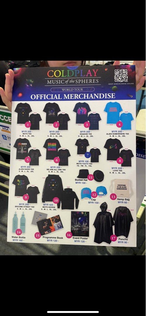 Coldplay MOTS 2023 Official Merchandise, Women's Fashion, Bags ...