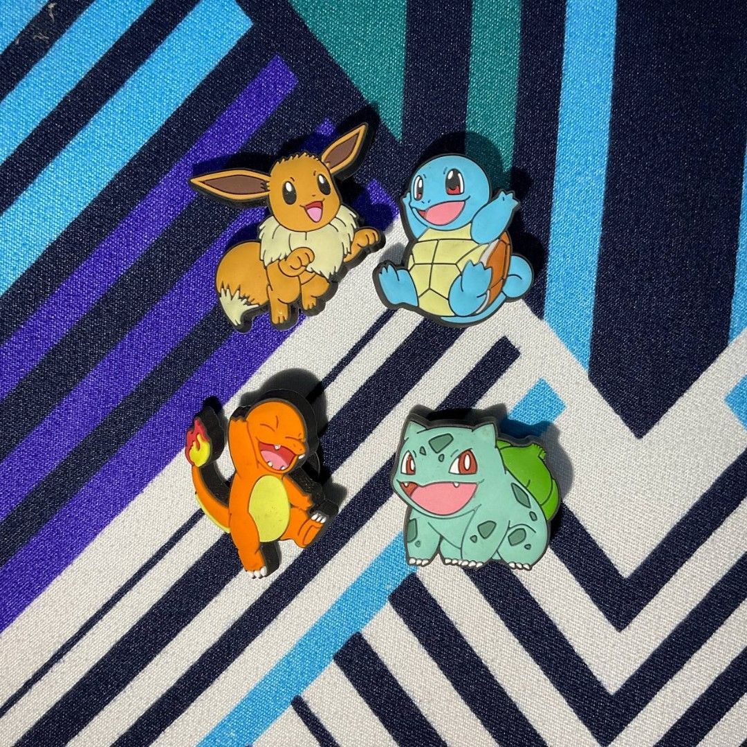 crocs jibbitz - Bulbasaur, Charizard, Squirtle, and Eevee, Men's ...