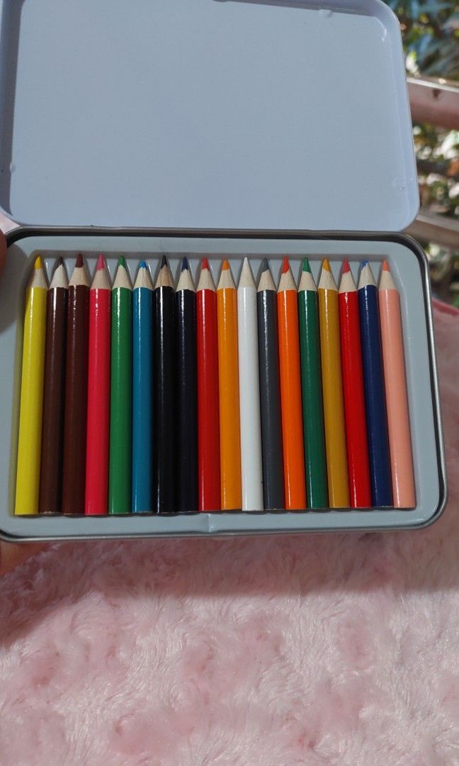 Daiso Mini Colored Pencils 18pcs, Hobbies & Toys, Stationary & Craft ...