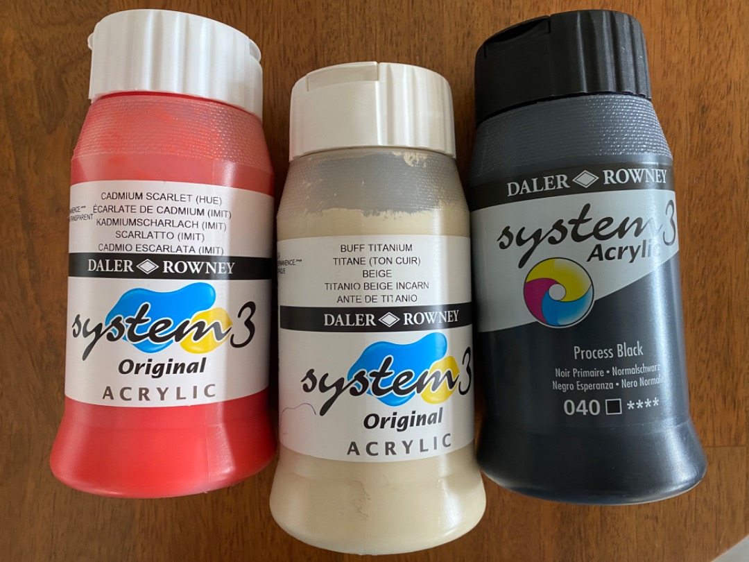 Daler Rowney System 3 Acrylic Paint 500ml, Hobbies & Toys, Stationery ...