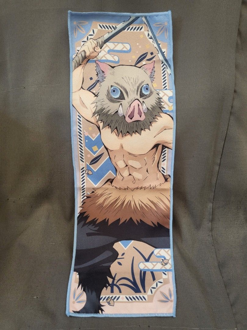 Demon Slayer Hashibira Inosuke Hand Towel, Furniture & Home Living ...