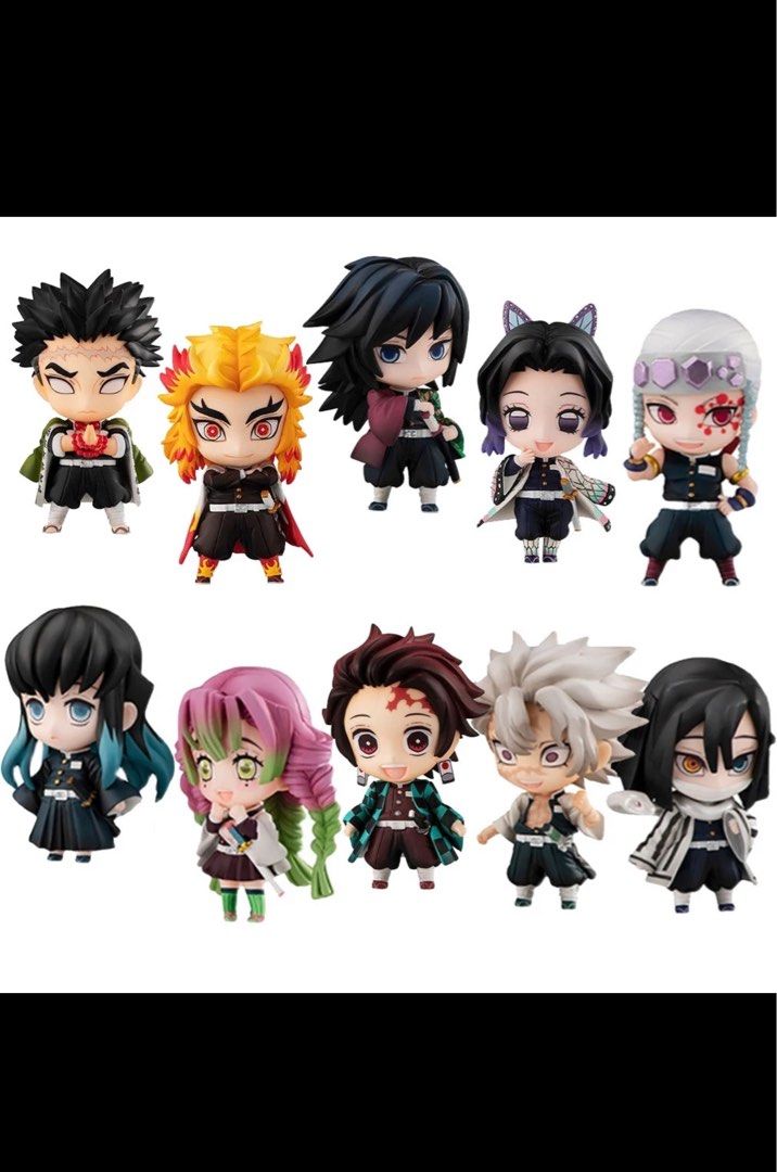 Demon Slayer Set Tanjirou & 9 Hashira (the nine strongest) Giyu Kyojuro ...