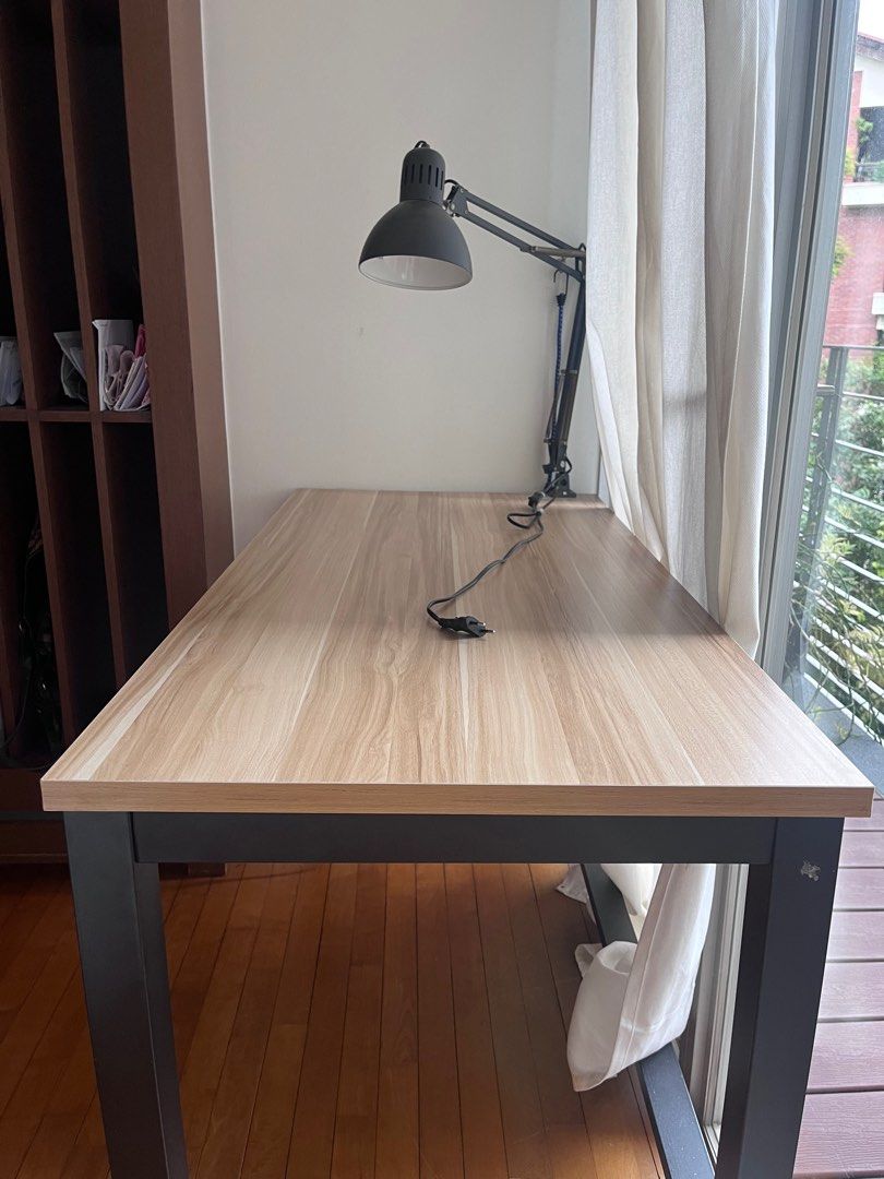 Desk with built in movable lamp, Computers & Tech, Desktops on Carousell