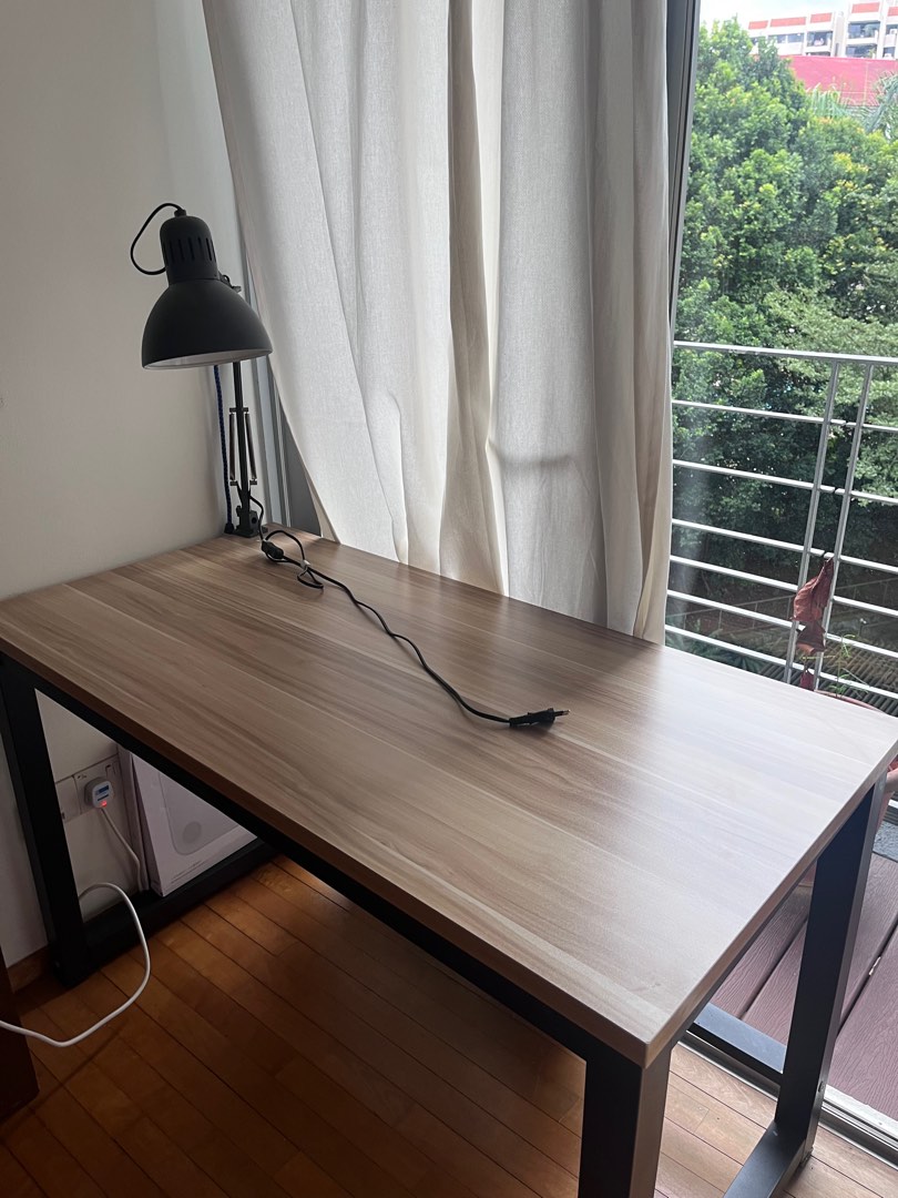 Desk with built in movable lamp, Computers & Tech, Desktops on Carousell
