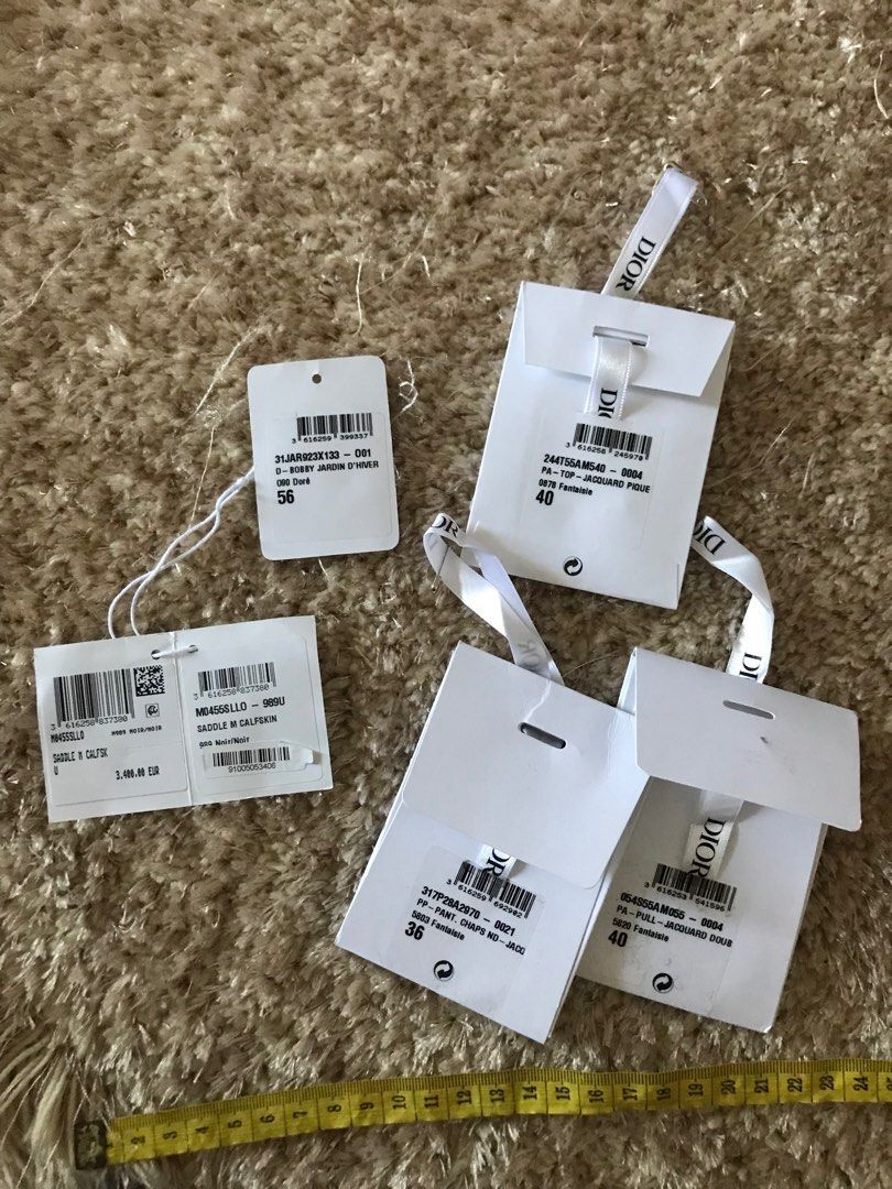 Dior tag proce tag label card booklet baju tas bag dll harga satuan new ...