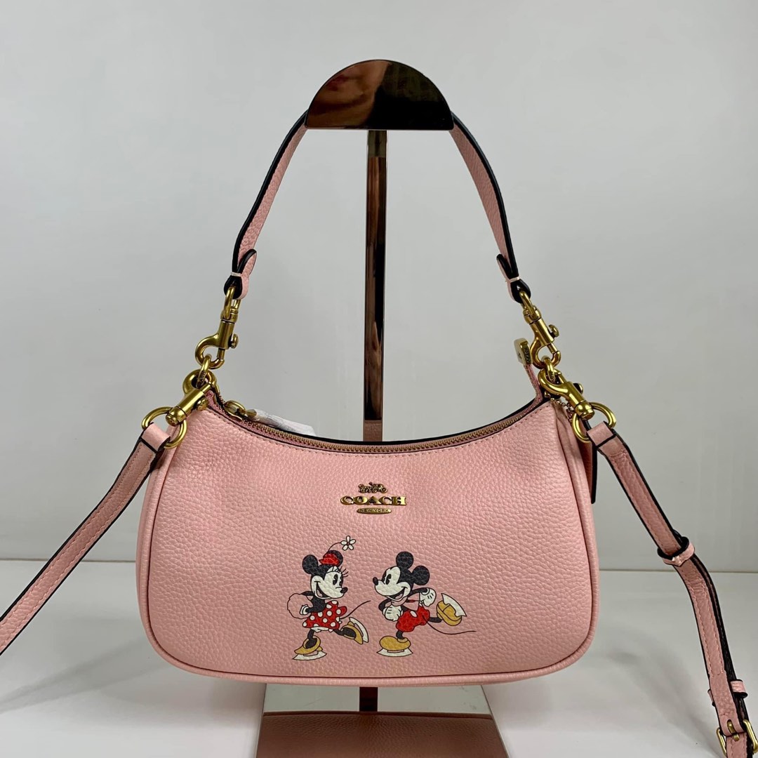 Disney X Coach Teri Shoulder Bag With Mickey Mouse Pink, Women's ...