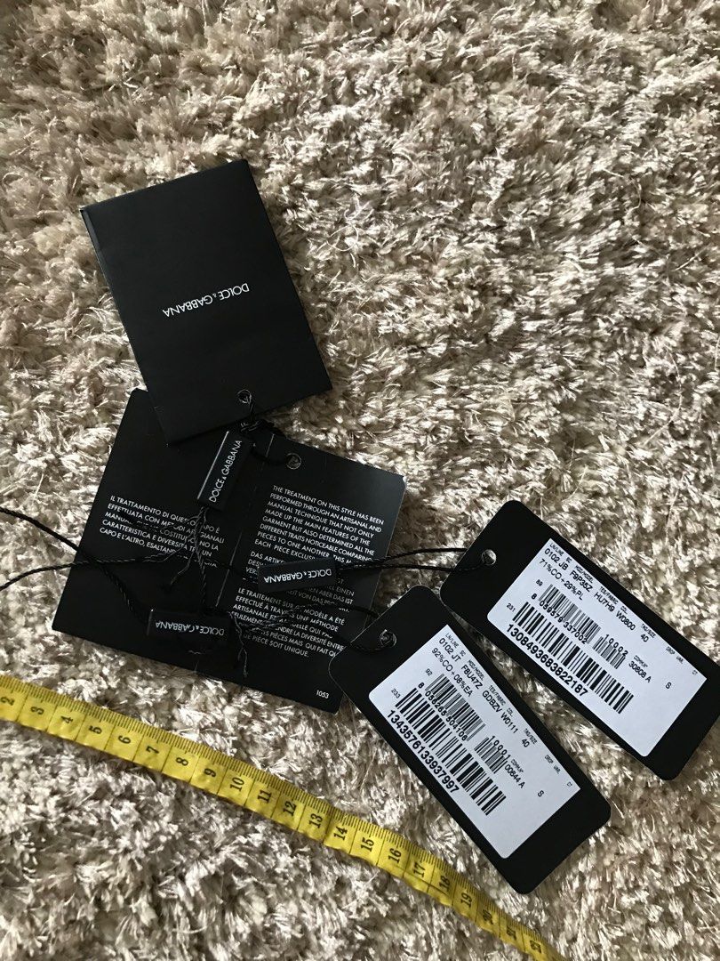 DOLCE GABBANA TAG LABEL CARD D&G PROCE TAG BON BAJU TAS ACCS BEBAS ...