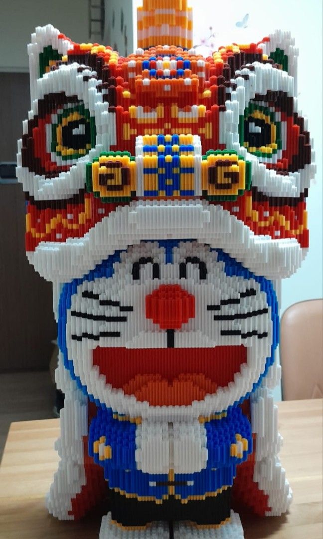 Ready built - Doraemon Lion Dance Building Block, Hobbies & Toys, Toys ...