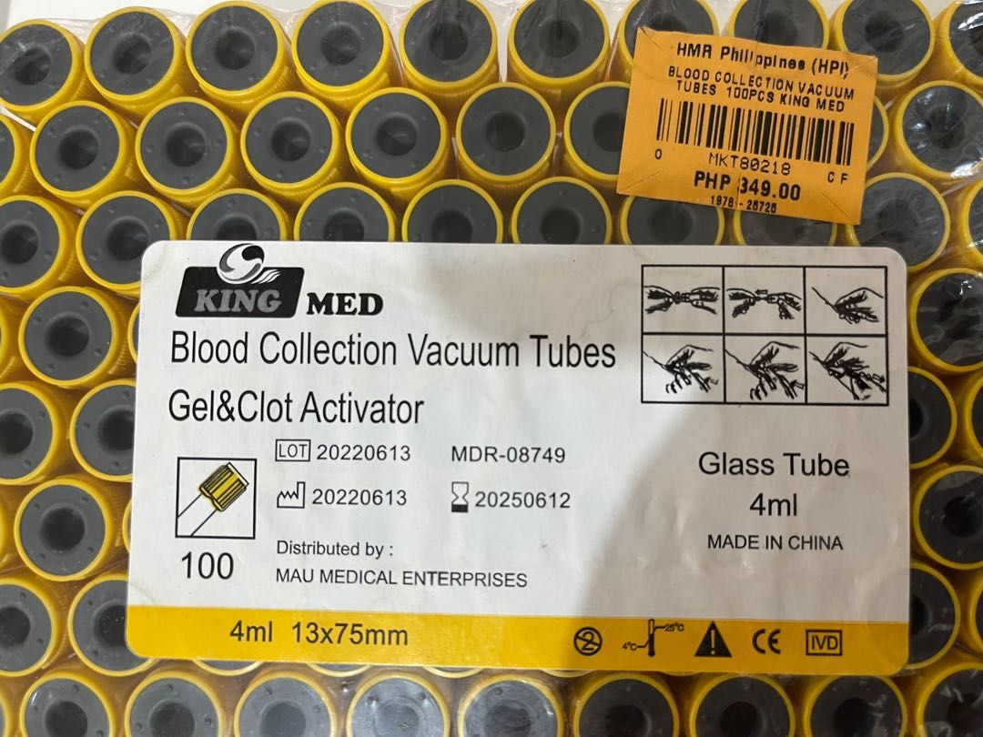 EDTA/Gel&Clot Activator Blood Collection Vacuum Tubes (Phleb kit ...