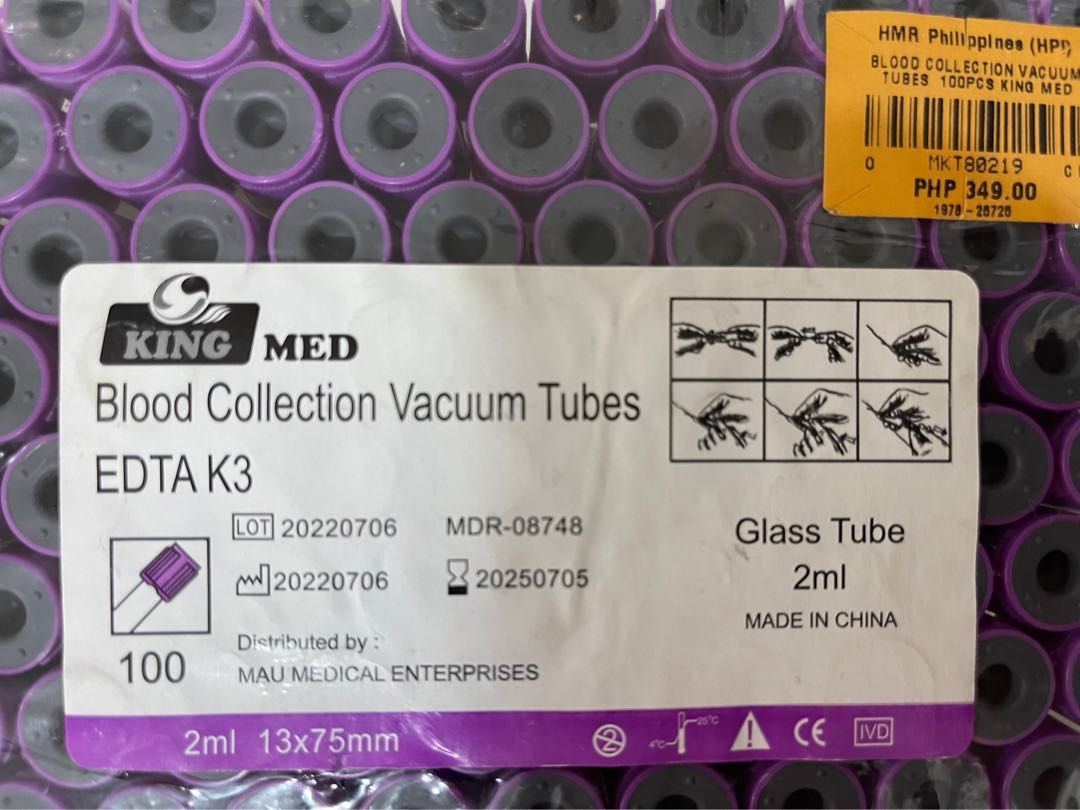EDTA/Gel&Clot Activator Blood Collection Vacuum Tubes (Phleb kit ...