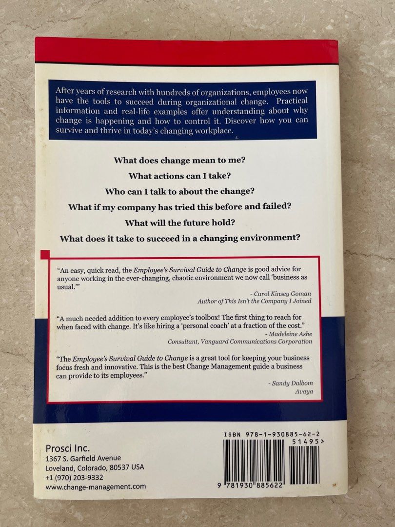 Employee’s survival guide to change, Hobbies & Toys, Books & Magazines ...