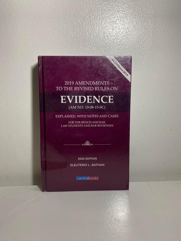 Evidence (2020) by Judge Eleuterio Larisma Bathan, Hobbies & Toys ...