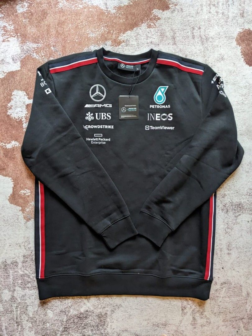 F1 Mercedes AMG Petronas Team Crew Sweater, Men's Fashion, Coats ...