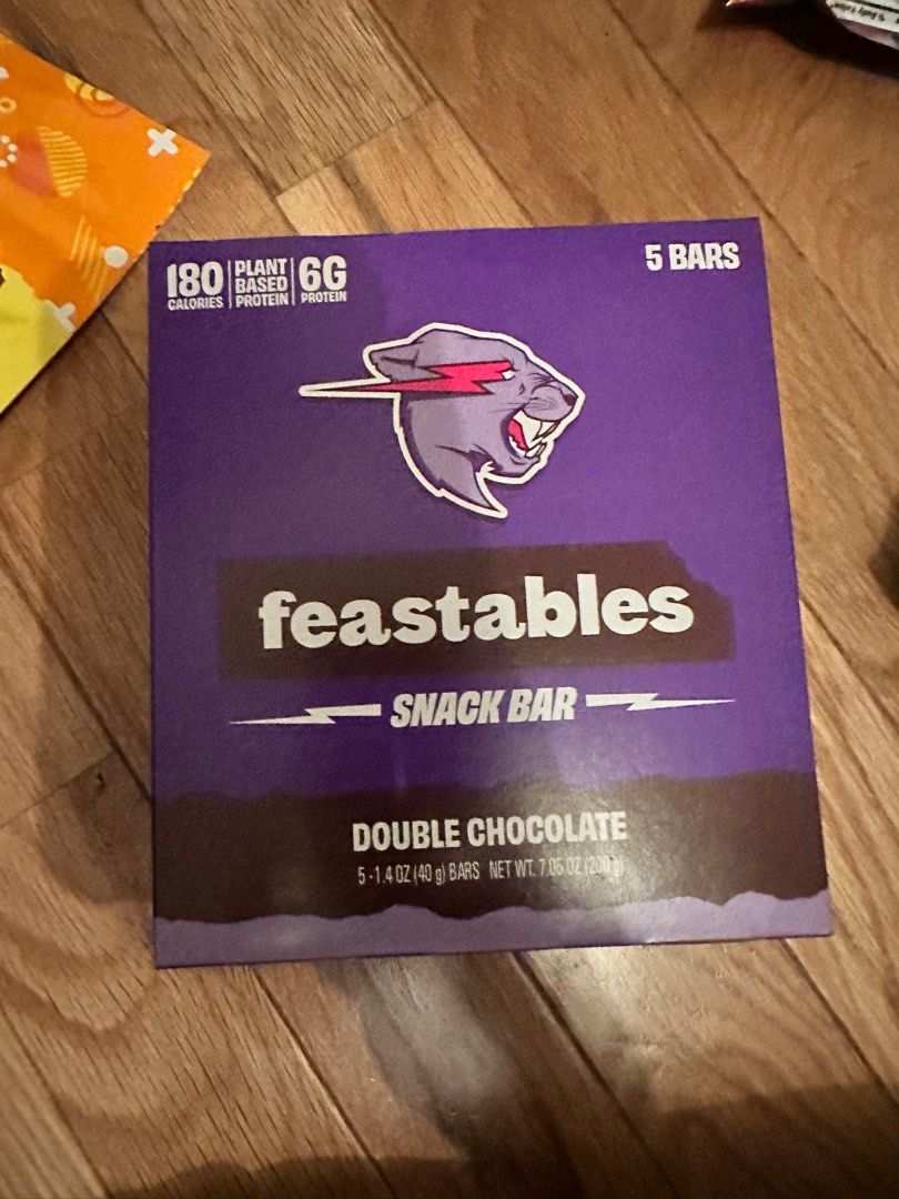 Feastables Snack Bar - Choc Chip / Double Choc Chip, Health & Nutrition ...