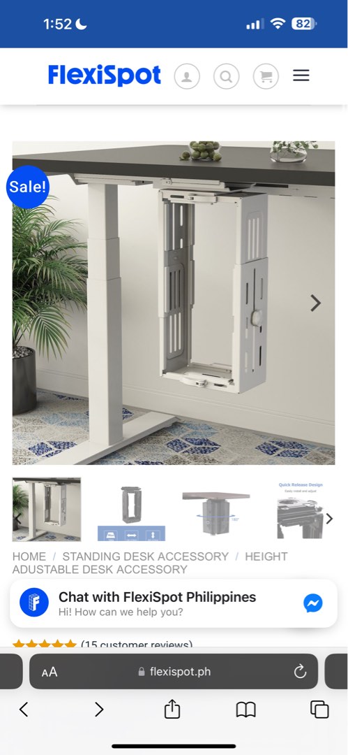 FlexiSpot Adjustable CPU Holder - White, Computers & Tech, Parts & Accessories, Other ...