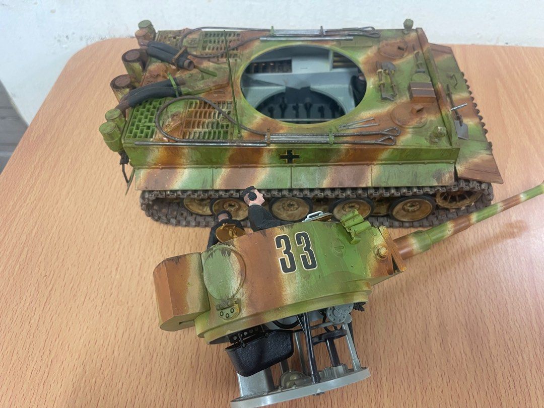 German Tiger tank with crew, Hobbies & Toys, Toys & Games on Carousell
