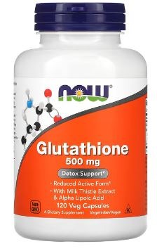 Glutathione 120Vc + Milk Thistle & ALA, 500 mg, NOW Foods, Health ...