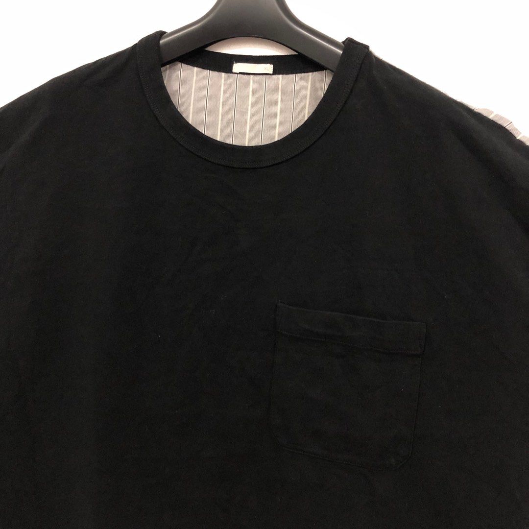 GU Mens By Uniqlo Japanese Style Wide Boxy Cotton Mix Poplin Striped Back Shirt, Men's Fashion ...