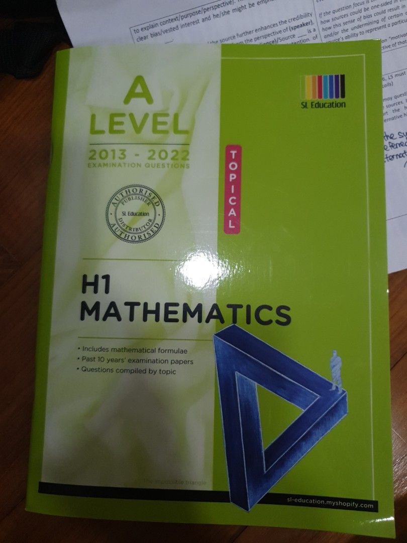 H1 Math A Level Topical, Hobbies & Toys, Books & Magazines, Assessment ...