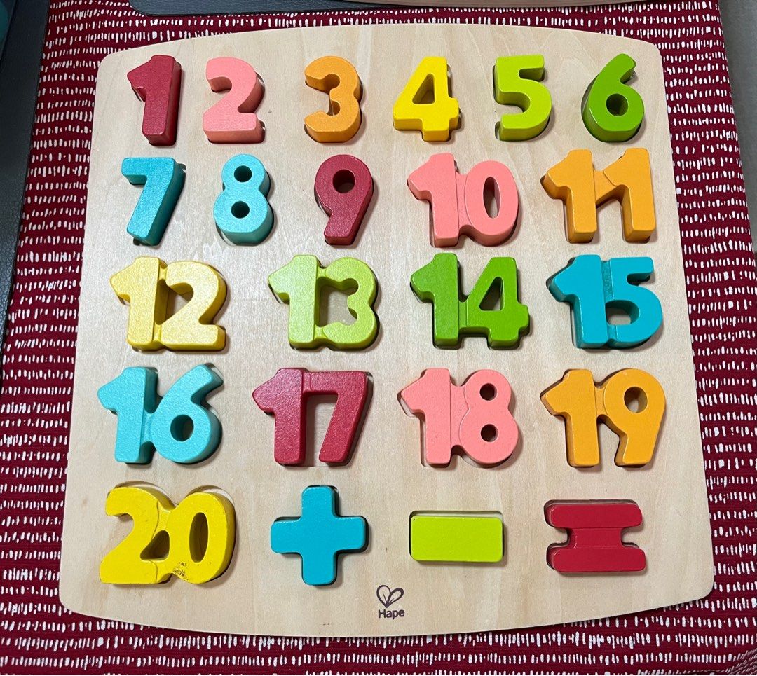 Hape Number Puzzle Board, Hobbies & Toys, Toys & Games on Carousell