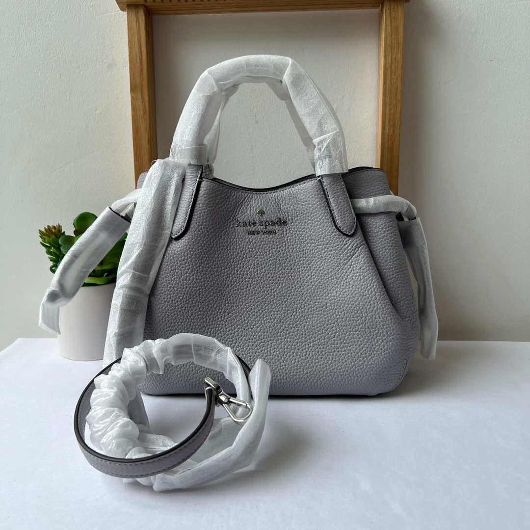 HARGA NET ️ Kate spade KS Dumpling Small Satchel Mountain Grey. 23.5x11 ...