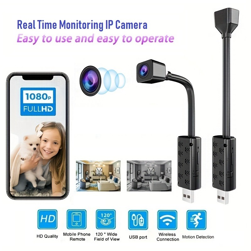 HD Hidden IP WiFi CCTV Camera Security Camera | USB Pinhole Spy Cam ...