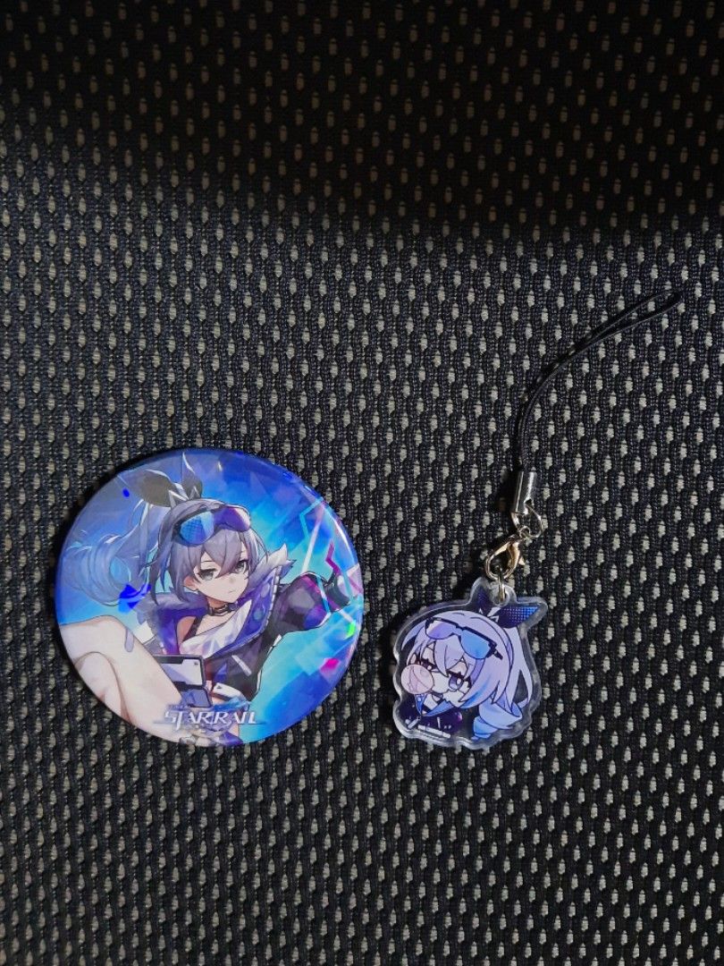 Honkai Star Rail HSR Silver Wolf Badge & Charm Set, Hobbies & Toys ...