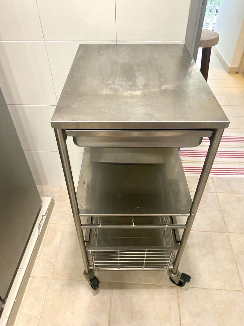 IKEA Kitchen Trolley Table, Furniture & Home Living, Furniture, Shelves ...
