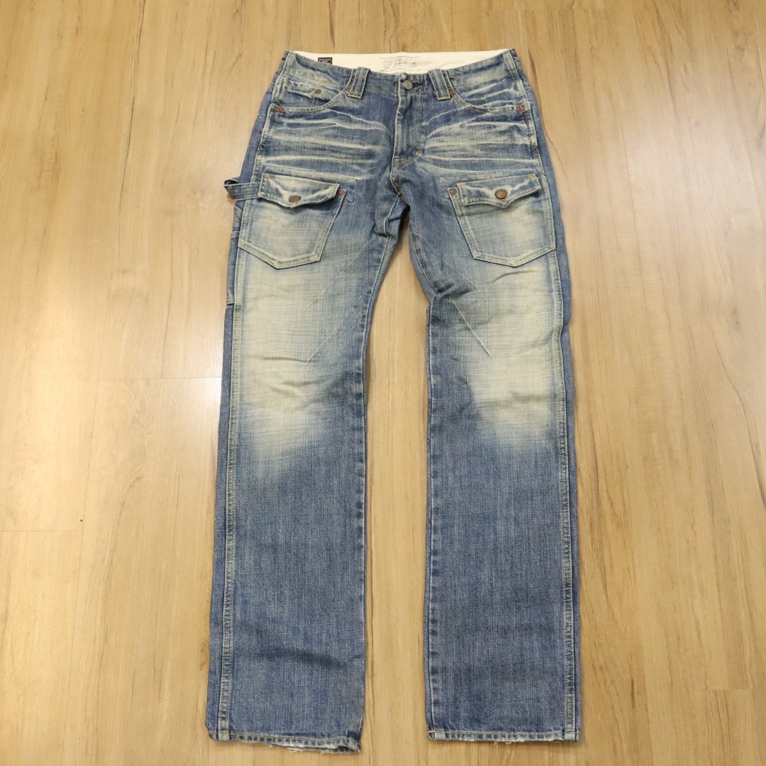 Japanese Brand Bartack Front Pocket Seasoned Jeans, Men's Fashion ...