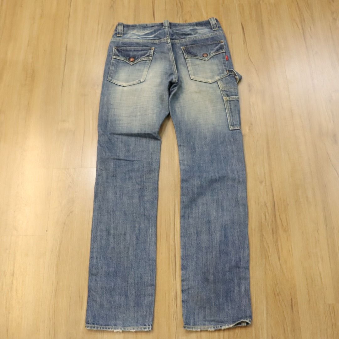 Japanese Brand Bartack Front Pocket Seasoned Jeans, Men's Fashion ...