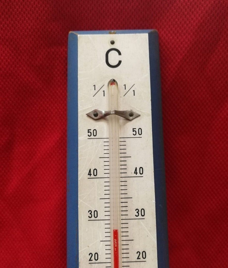 Japanese Keiryoki SATO Wall hanging wooden base Thermometer, Hobbies ...