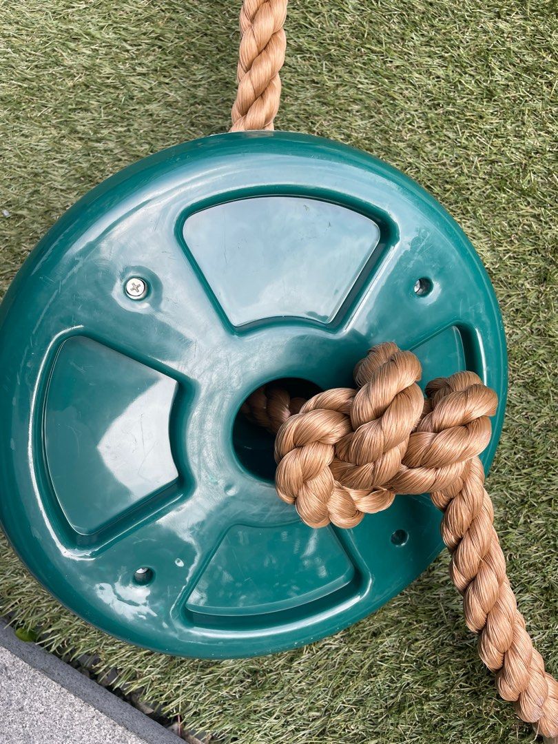 Juegoal Climbing Rope Swing with Platform and Disc Swing Set Rope ...