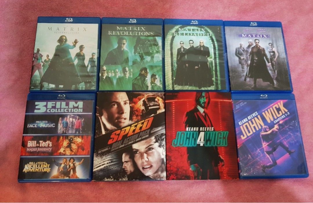 Keanu Reeves Franchise Complete Collection Bill & Ted, Speed, John Wick ...