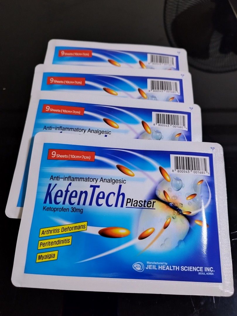 KefenTech plaster Ketoprofen 30mg anti-inflammatory, Health & Nutrition ...