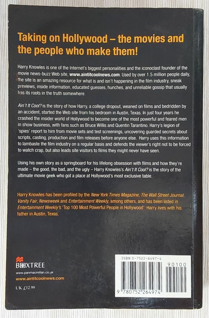 LARGE EDITION - Ain't It Cool: Kicking Hollywood's Butt by Harry ...