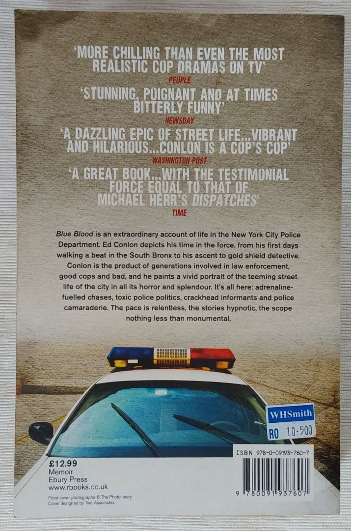 LARGE EDITION, TRUE CRIME - Blue Blood by Edward Conlon, 2004, (English ...