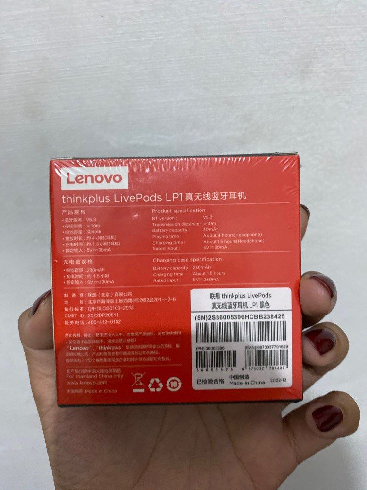 Lenovo thinkplus LivePods LP1, Elektronik, Bagian Komputer & Aksesoris di Carousell