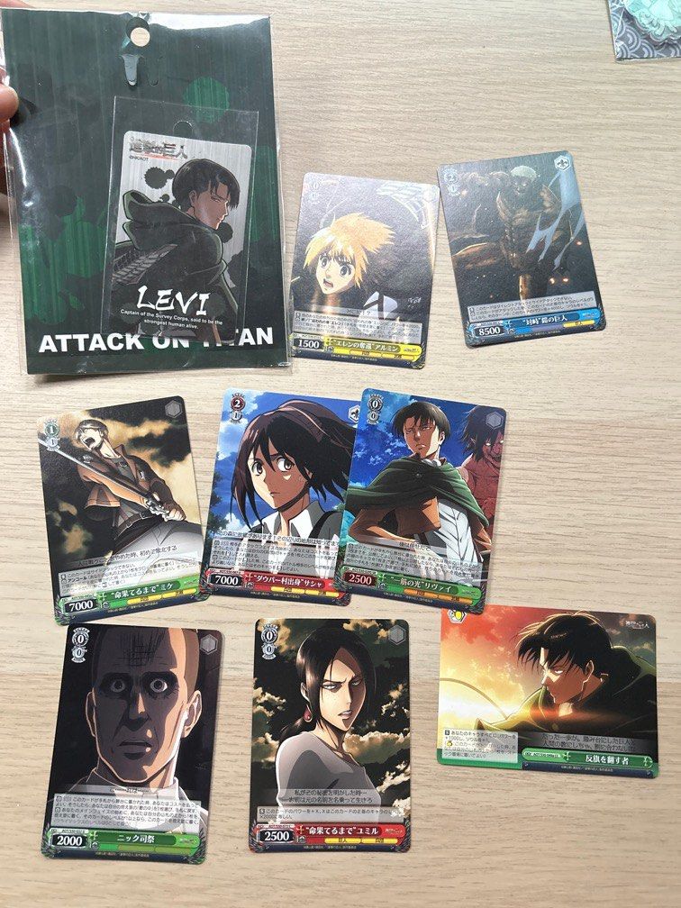 Levi card sticker Attack on titan, Hobbies & Toys, Memorabilia & Collectibles, J-pop on Carousell