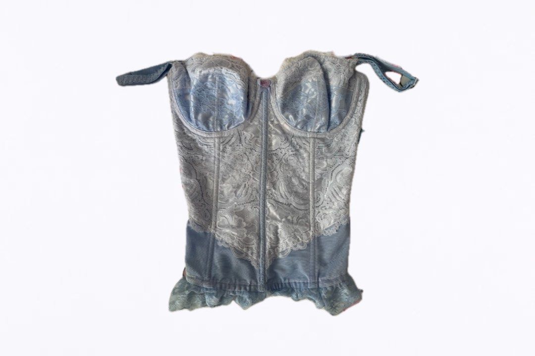 Light Blue Coquette Lace Corset, Women's Fashion, Tops, Other Tops on ...