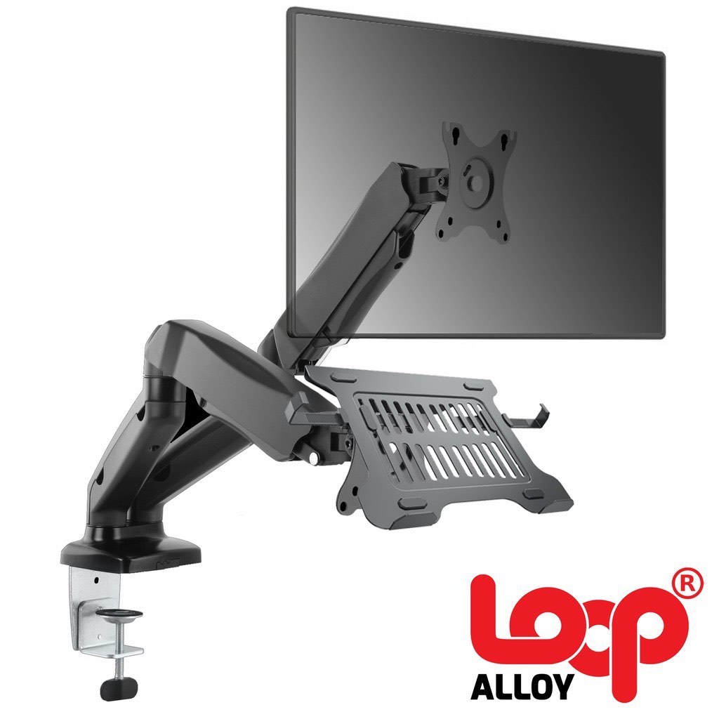 LOOP Alloy Dual Gaslift Monitor and Laptop Holder Mount, Computers ...