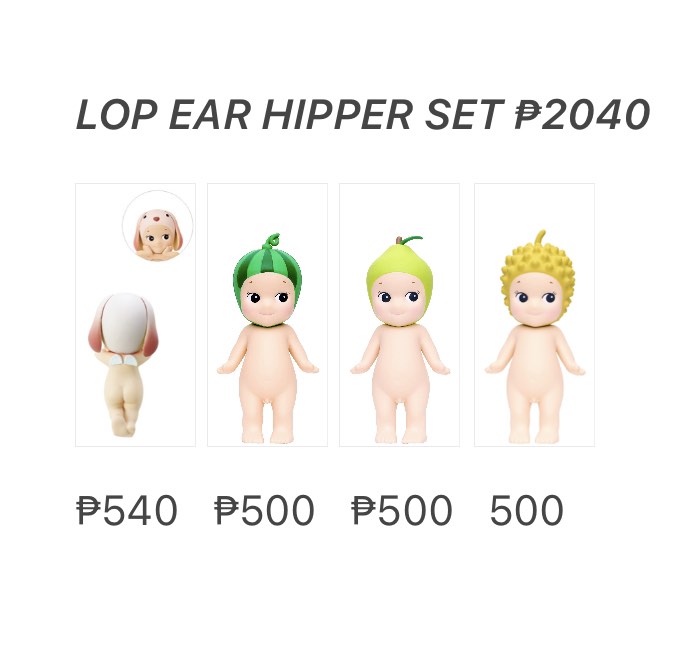 LOP EAR HIPPER SET SONNY ANGEL, Hobbies & Toys, Toys & Games on Carousell